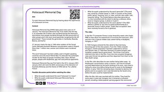 Holocaust Memorial Day 2025 – 80th anniversary of the liberation of ...