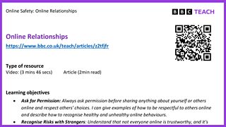 Online relationships – an introduction and overview for KS2 (7-11 ...