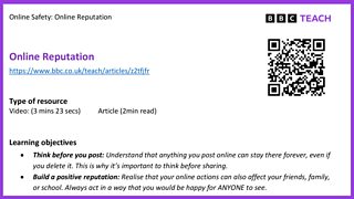 Online reputation – an introduction and overview for KS2 (7-11) - BBC Teach