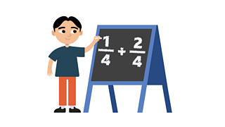 Adding and subtracting fractions - KS2 Maths resources for Year 3 - BBC ...