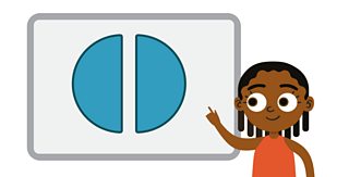 Finding a half of shapes - Maths - Learning with BBC Bitesize