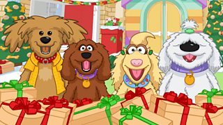 Play Dodge's Pup School Pawsome Christmas game - CBeebies