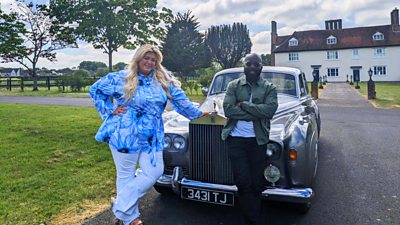 Gemma Collins and Melvin Odoom film Celebrity Antiques Road Trip ...