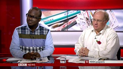 Edward Adoo and James Rampton review Tuesday's papers on BBC News - BBC ...
