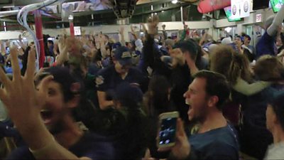 Chicago Cubs fans go wild after World Series win - BBC News
