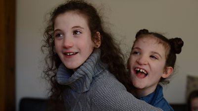 First meeting of two girls with same genetic condition - BBC News