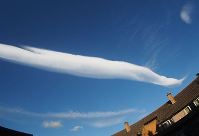 A rare form of the cloud known as the Helm Bar was seen over Cumbria ...
