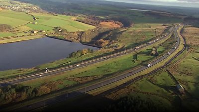 The truth behind the famous farm on the M62 - BBC News