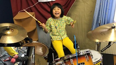 Check out this unbelievable 8-year-old drummer - BBC Newsround