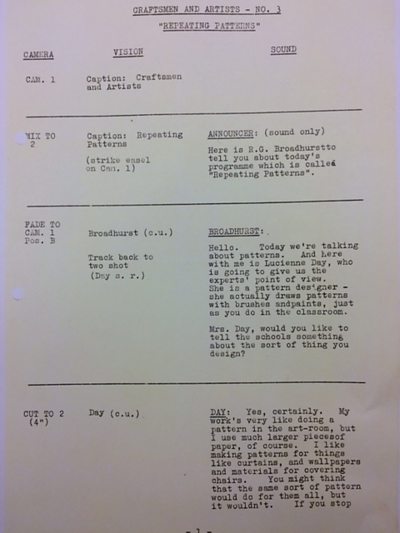Starting at School: Researching the 1952 BBC ‘School Television Experiment’
