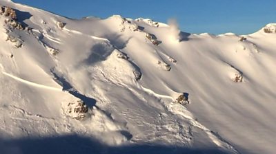 Explosives trigger controlled avalanches in Swiss Alps - BBC News
