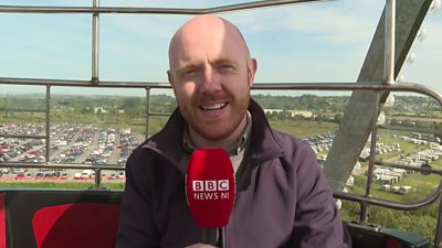 Balmoral Show: Barra Best with weather from big wheel - BBC News