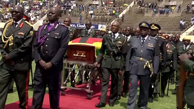 Robert Mugabe: Coffin arrives ahead of state funeral - BBC News
