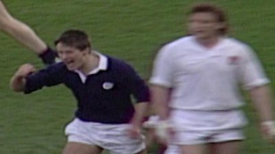 Watch: Stanger's try to win 1990 Calcutta Cup for Scotland - BBC Sport
