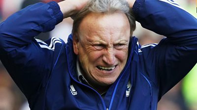 Neil Warnock tears his hamstring after coming to a duck's aid - BBC Sport