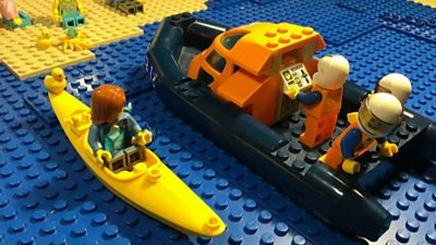 Here's what a Lego lifeboat rescue looks like - BBC Newsround