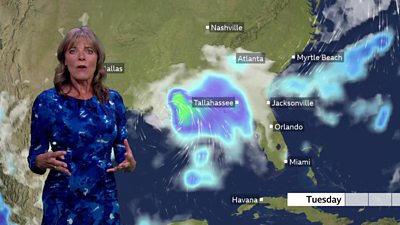 Sally expected to bring heavy rain and storm surge - BBC Weather