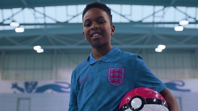 Tekkerz Kid teams up with Pokemon and The FA to play futsal - BBC Newsround