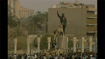 BBC Archive 2003: Saddam statue topples with regime - BBC