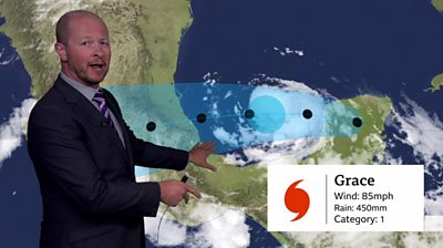 Storm Grace lashes Mexico - BBC Weather