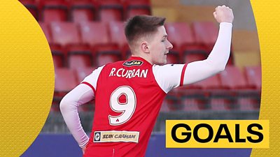 Watch: Curran double helps Reds to victory over Coleraine - BBC Sport