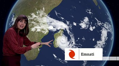 Madagascar: Cyclone Emnati takes similar track to Batsirai - BBC Weather