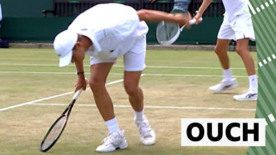 Wimbledon 2022: Player smashes ball at opponent's nether regions - BBC ...