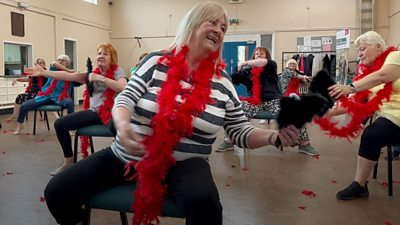 Burlesque chair dancing classes offer women 'ego boost' - BBC News