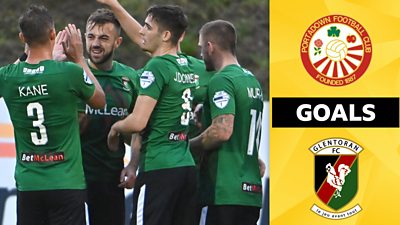 Irish Premiership: Glentoran beat Portadown to move top of table - BBC ...