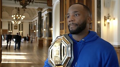Birmingham MMA world champion Leon Edwards honoured in home city - BBC News