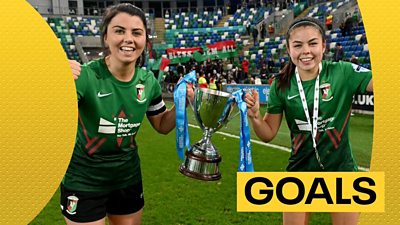 Watch: Foy and Andrews score to win Irish Cup for Glens - BBC Sport