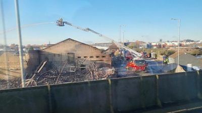Trains passing through area again after Wolverhampton fire - BBC News