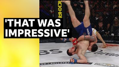 Bellator 290: Johnny Eblen gives German suplex to Anatoly Tokov - BBC Sport