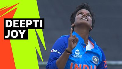 Women's T20 World Cup: Deepti Sharma reaches 100 T20 wickets as India beat West Indies - BBC Sport