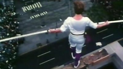 High-wire artist Philippe Petit values life too much to risk it - BBC News