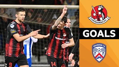 Watch: Forsythe at the double as Crusaders see off Coleraine - BBC Sport