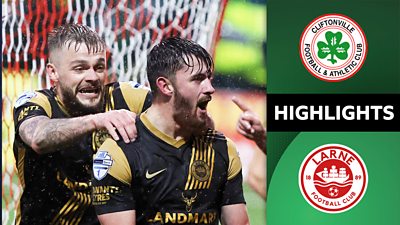Watch: Larne on brink of title success after beating Reds - BBC Sport