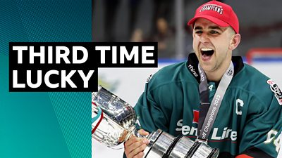 Watch: 'Greatest Giants team ever' celebrate trophy hat-trick - BBC Sport