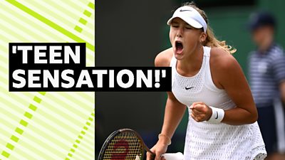 Wimbledon 2023: 16-year-old Mirra Andreeva beats Anastasia Potapova to reach last 16 - BBC Sport