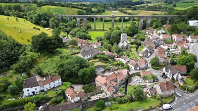 Pensford Viaduct restoration work completed after five months - BBC News
