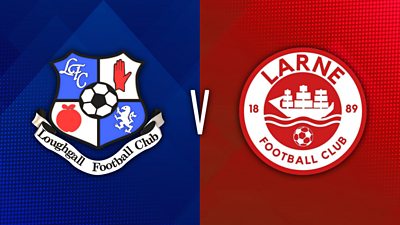 Watch: Loughgall strike late to edge 10-man Larne - BBC Sport