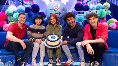 His Royal Highness The Prince of Wales is awarded a green Blue Peter ...