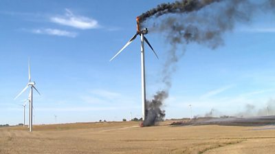 Fire destroys Iowa wind turbine after emergency workers fail to reach ...