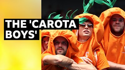 Australian Open 2024: The 'Carota Boys' cheer on Jannik Sinner - BBC Sport