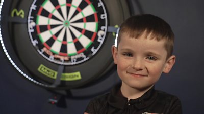 Lucas: Six-year-old dreams of becoming darts champion - BBC Newsround