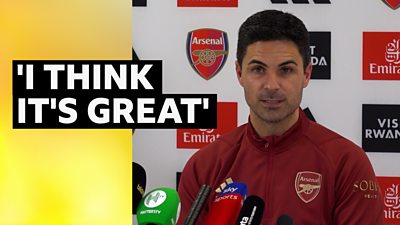 Mikel Arteta: Arsenal manager defends celebrations after win over Liverpool - BBC Sport