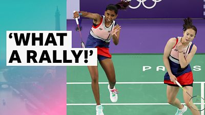 Olympics badminton highlights: Watch brilliant 108-shot rally - BBC Sport