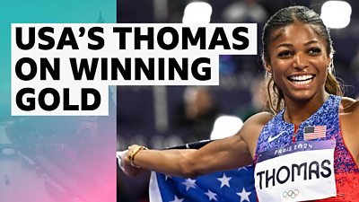 Paris 2024: USA’s Gabrielle Thomas on winning Olympic 200m gold - BBC Sport