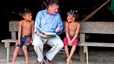 BBC One - Brazil with Michael Palin - Filming with the Wauja