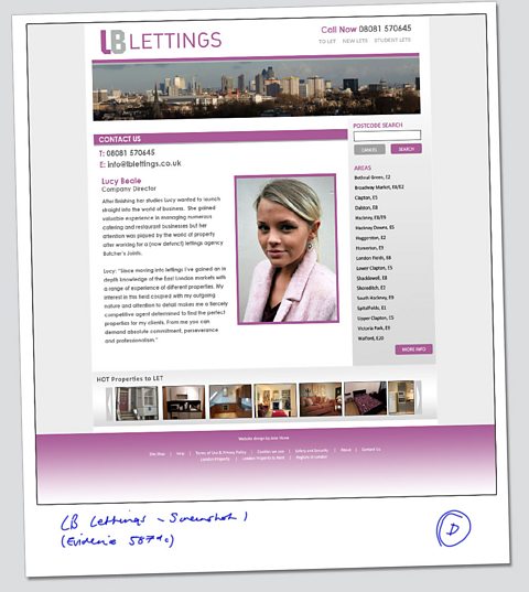 BBC - Lucy Beale Case File - Evidence: LB Lettings